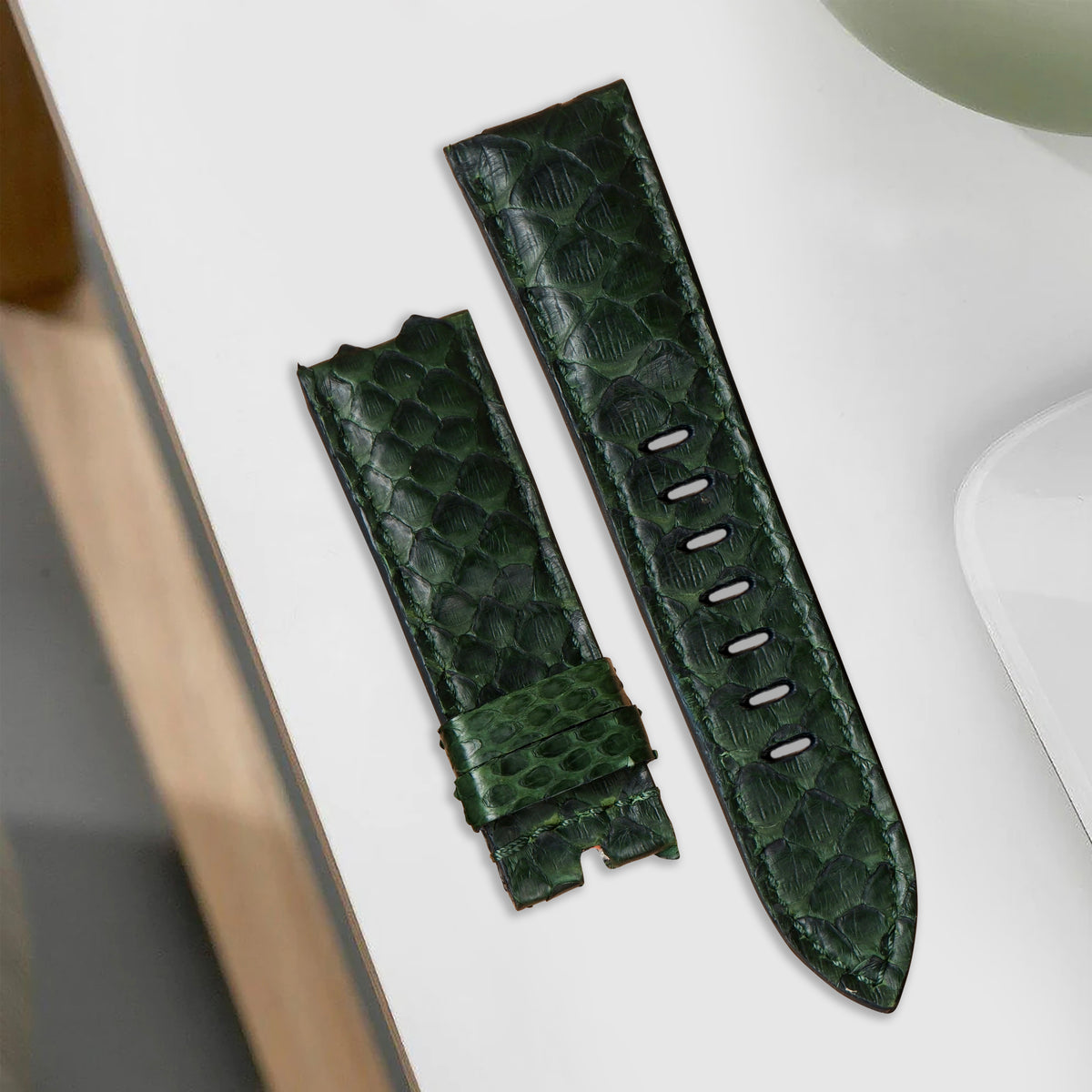 Panerai Submersible Straps - Python Dark Green – Liger Straps