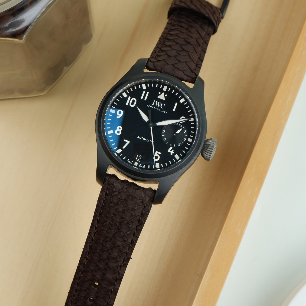 IWC Pilot Straps - Python Tobacco – Liger Straps