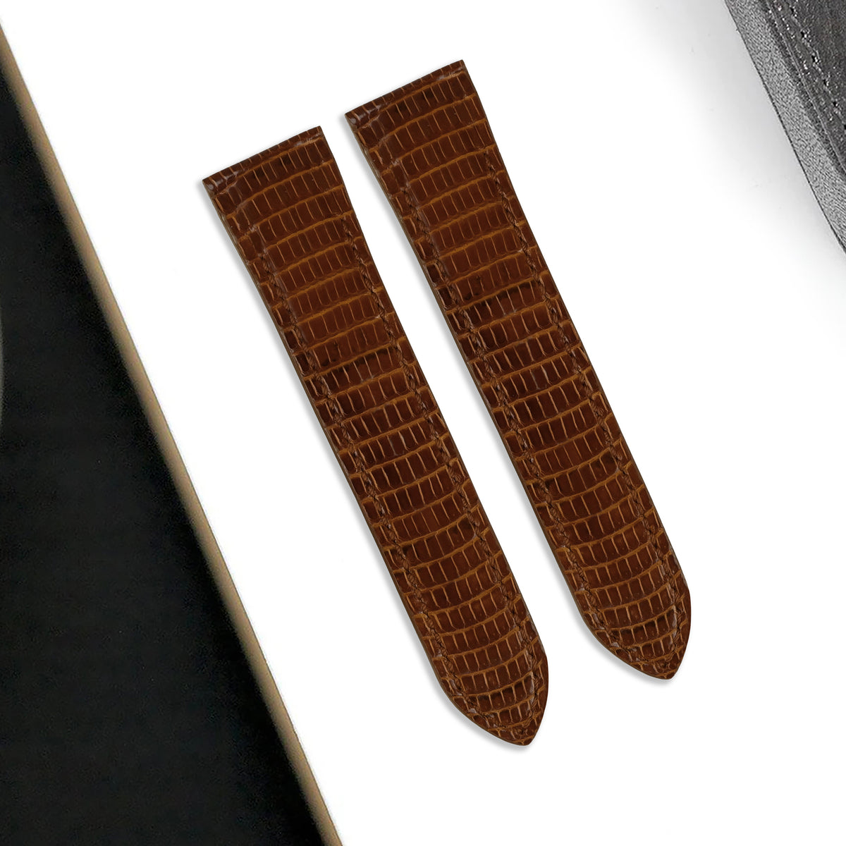 Cartier Santos 100 Straps - Lizard Ginger – Liger Straps