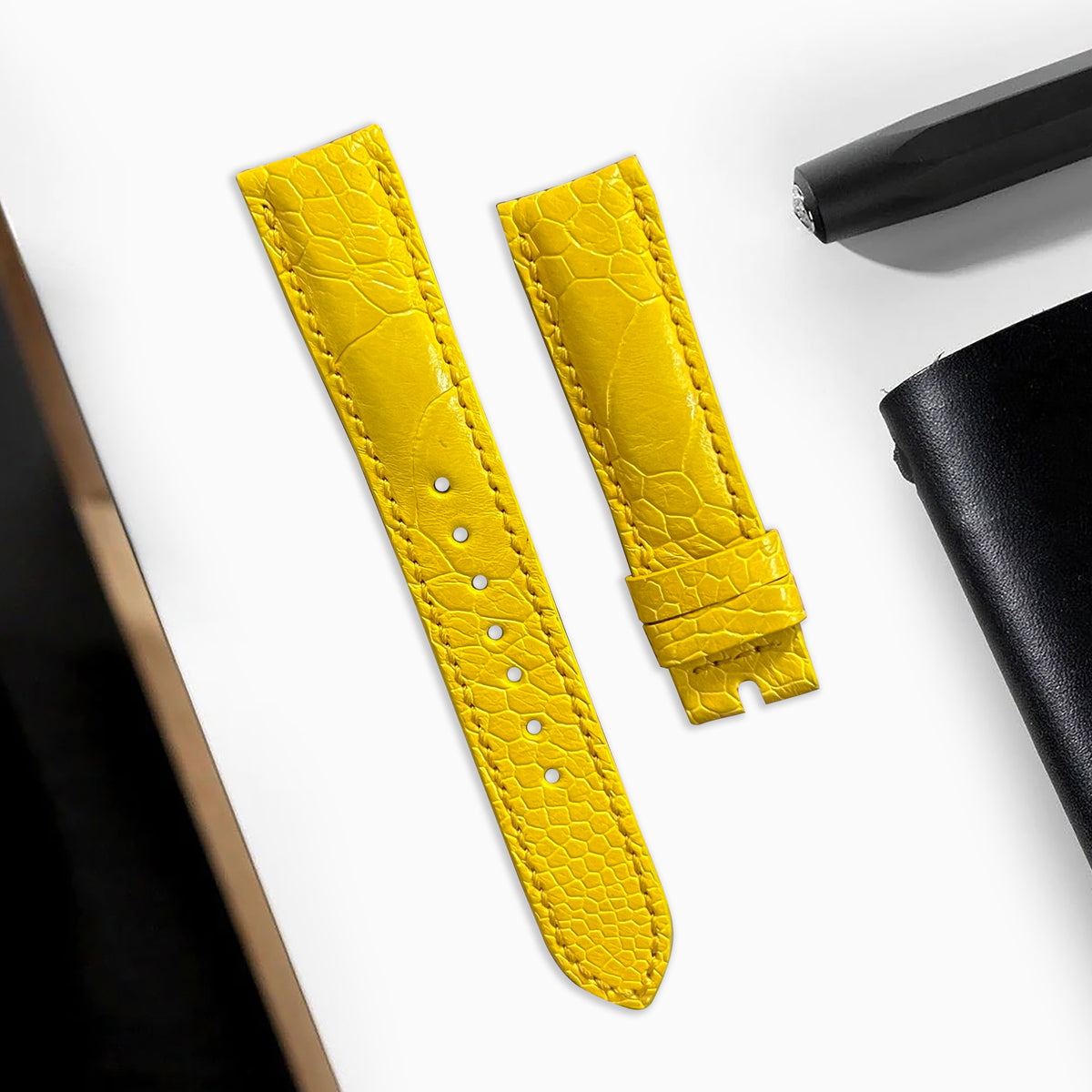 Omega Seamaster Aqua Terra Straps - Ostrich Leg Yellow – Liger Straps