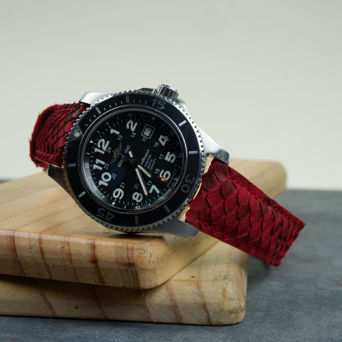 Breitling Super Ocean Straps - Python Red – Liger Straps