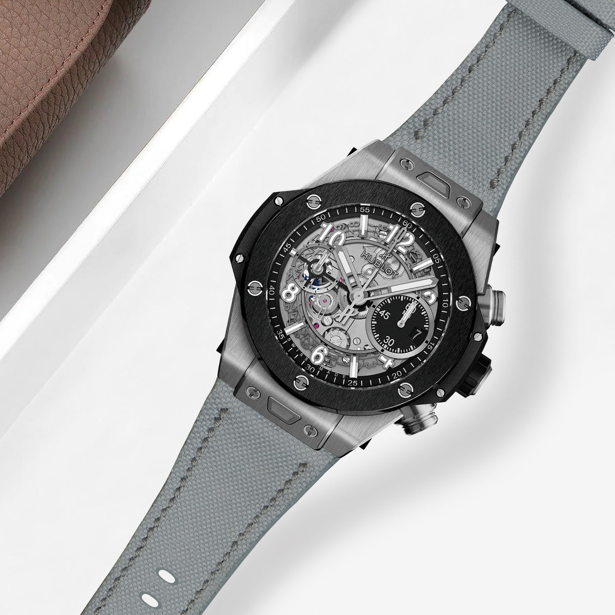 Hublot Unico One Click Straps - Canvas Light Grey – Liger Straps