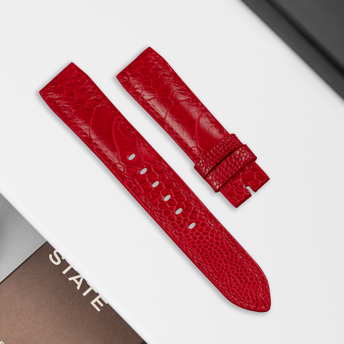 IWC Easx Change Straps - Ostrich Leg Red – Liger Straps