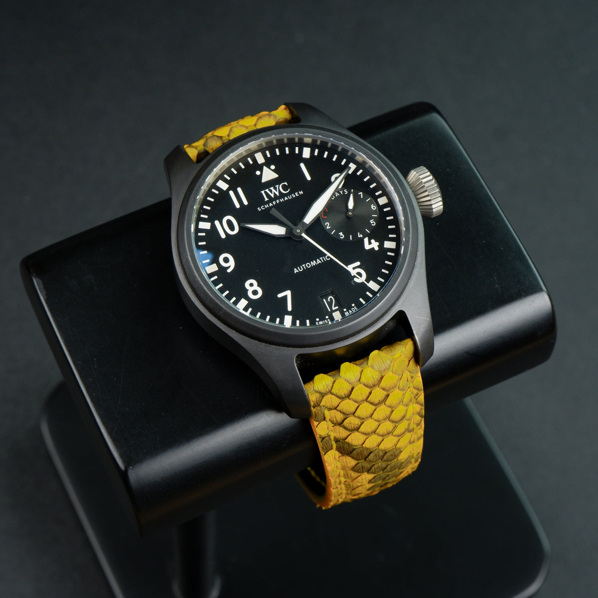 IWC Pilot Straps - Python Yellow – Liger Straps