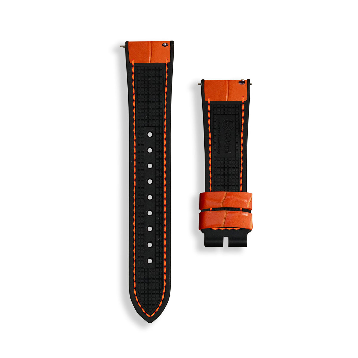 Croco Orange - Rubber Lining – Liger Straps