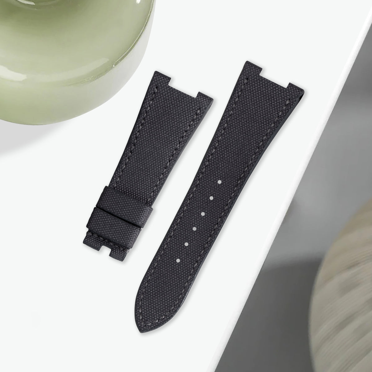 Patek Nautilus Straps - Canvas Dark Grey – Liger Straps