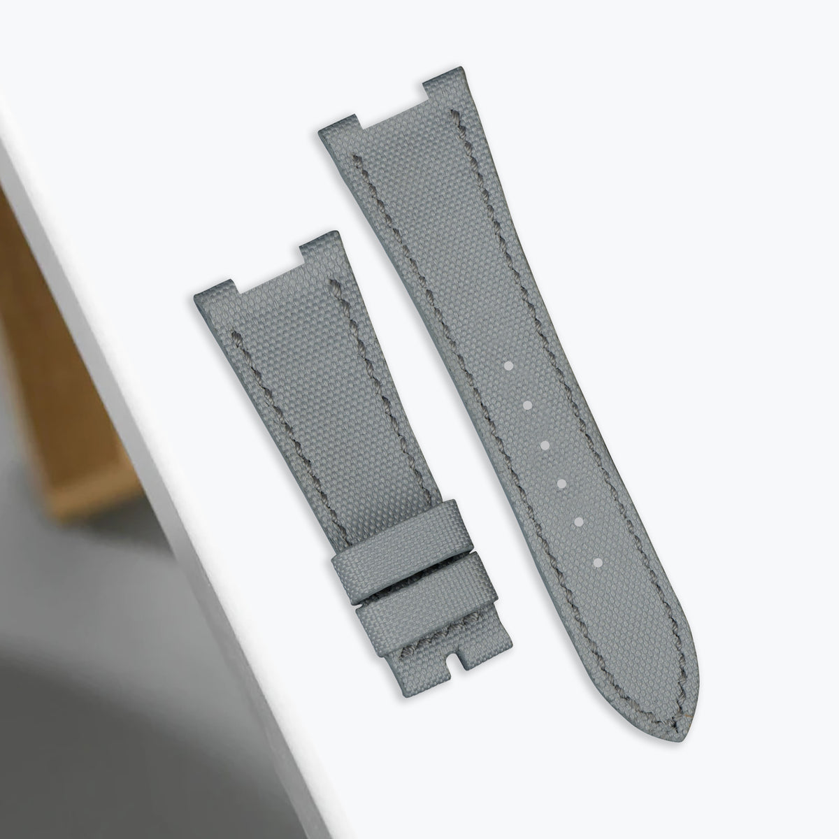Patek Nautilus Straps - Canvas Light Grey – Liger Straps