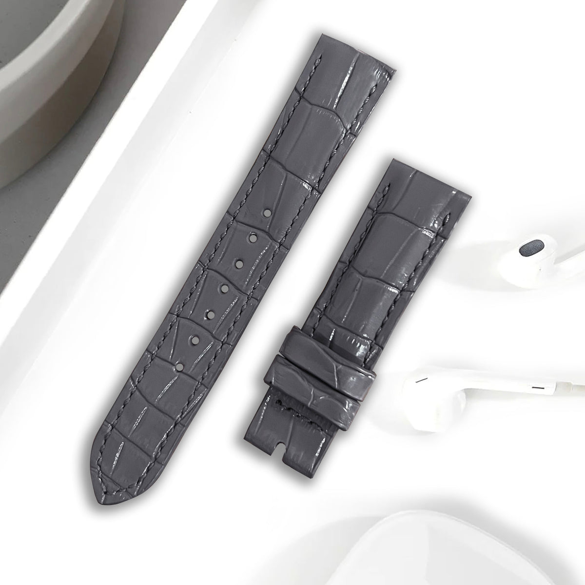 Croco Moon Grey – Liger Straps
