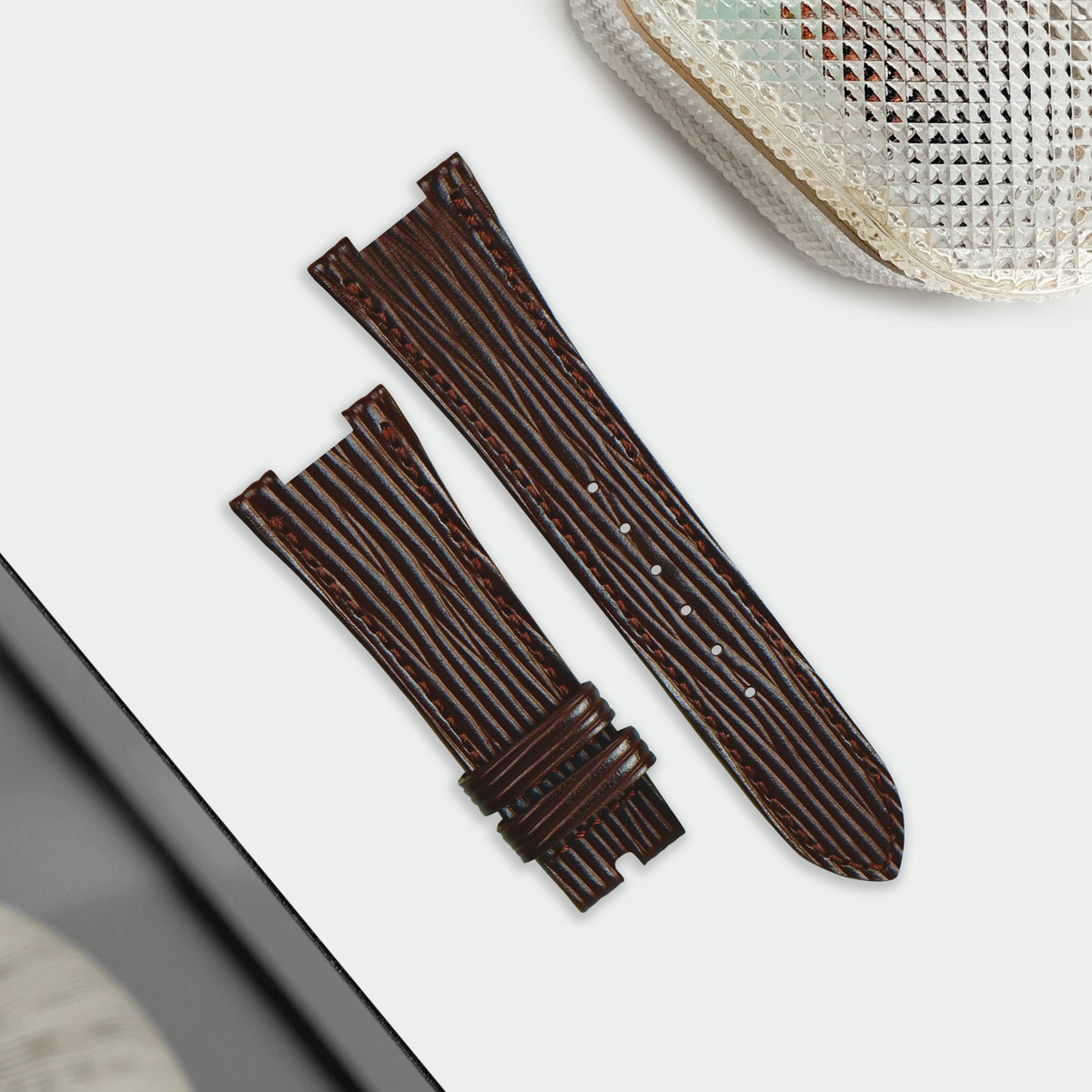 Patek Nautilus Straps - Epi Tobacco – Liger Straps