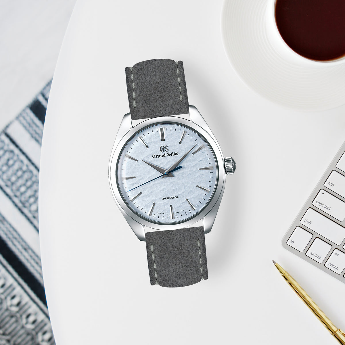Grand Seiko Elegance Straps - Suede Grey – Liger Straps