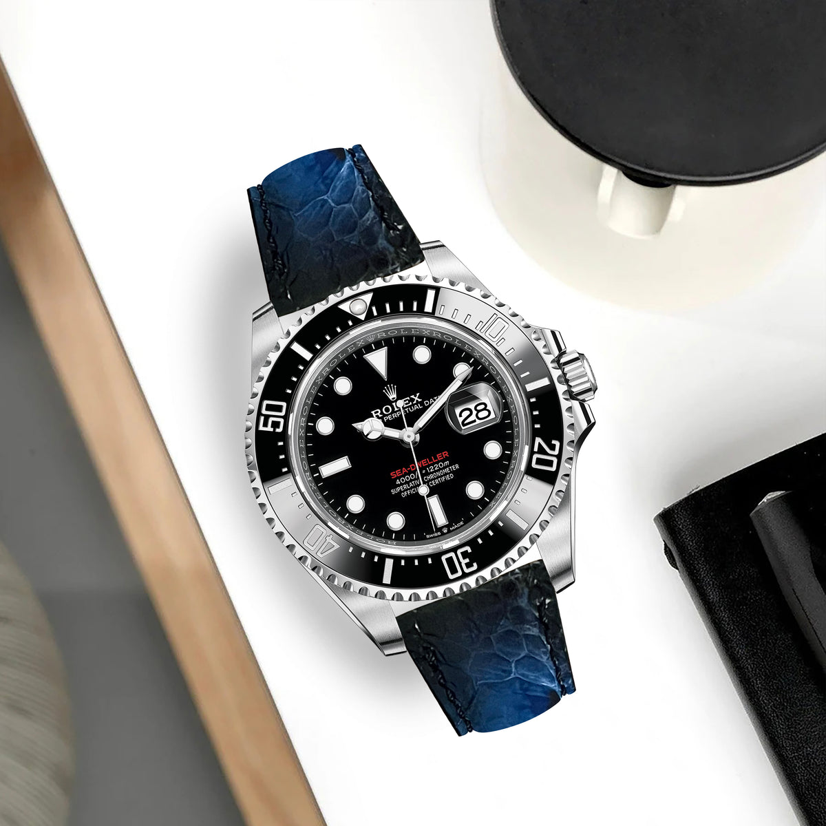 Rolex Sea-Dweller Straps - Ostrich Leg Space Blue – Liger Straps
