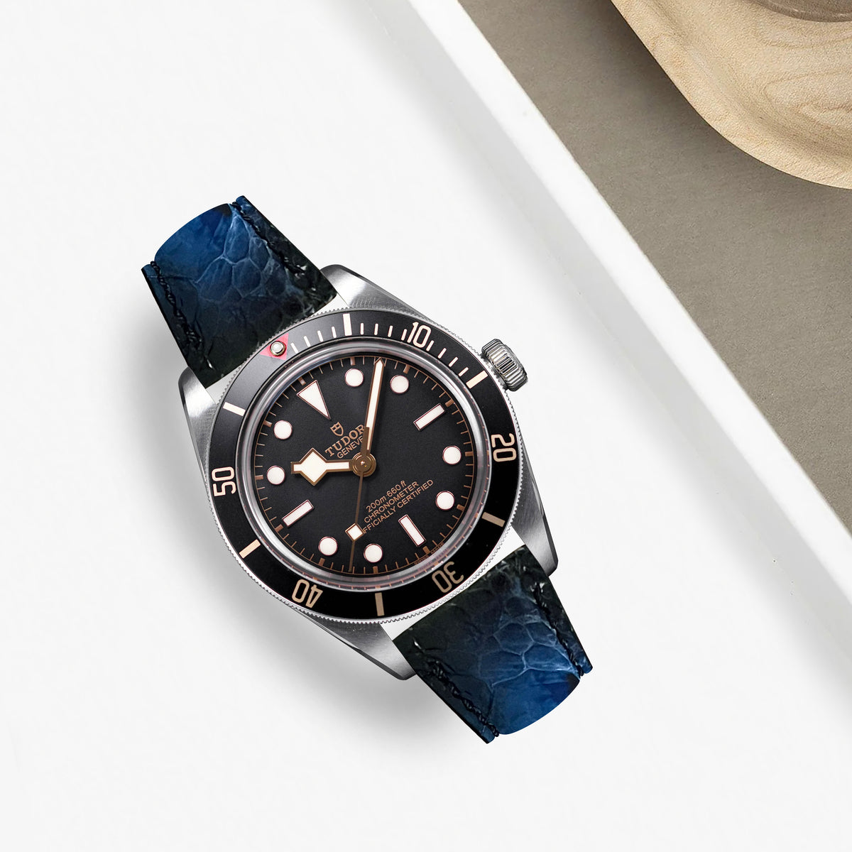 Tudor Blackbay Fifty Eight 39mm Straps - Ostrich Leg Space Blue – Liger Straps