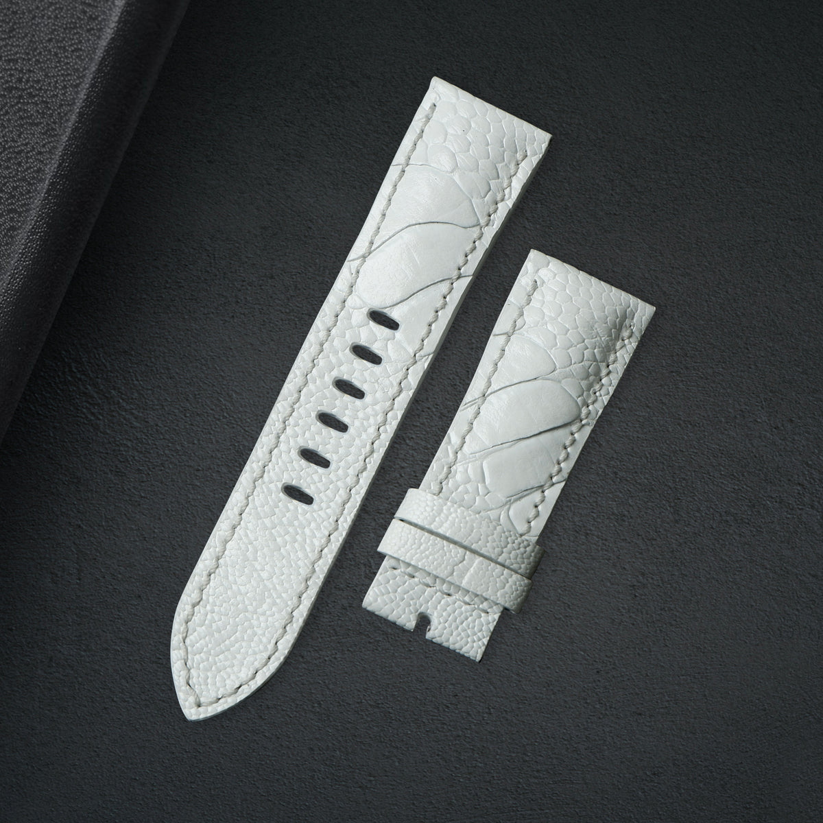 Panerai Submersible Straps - Ostrich Leg White – Liger Straps