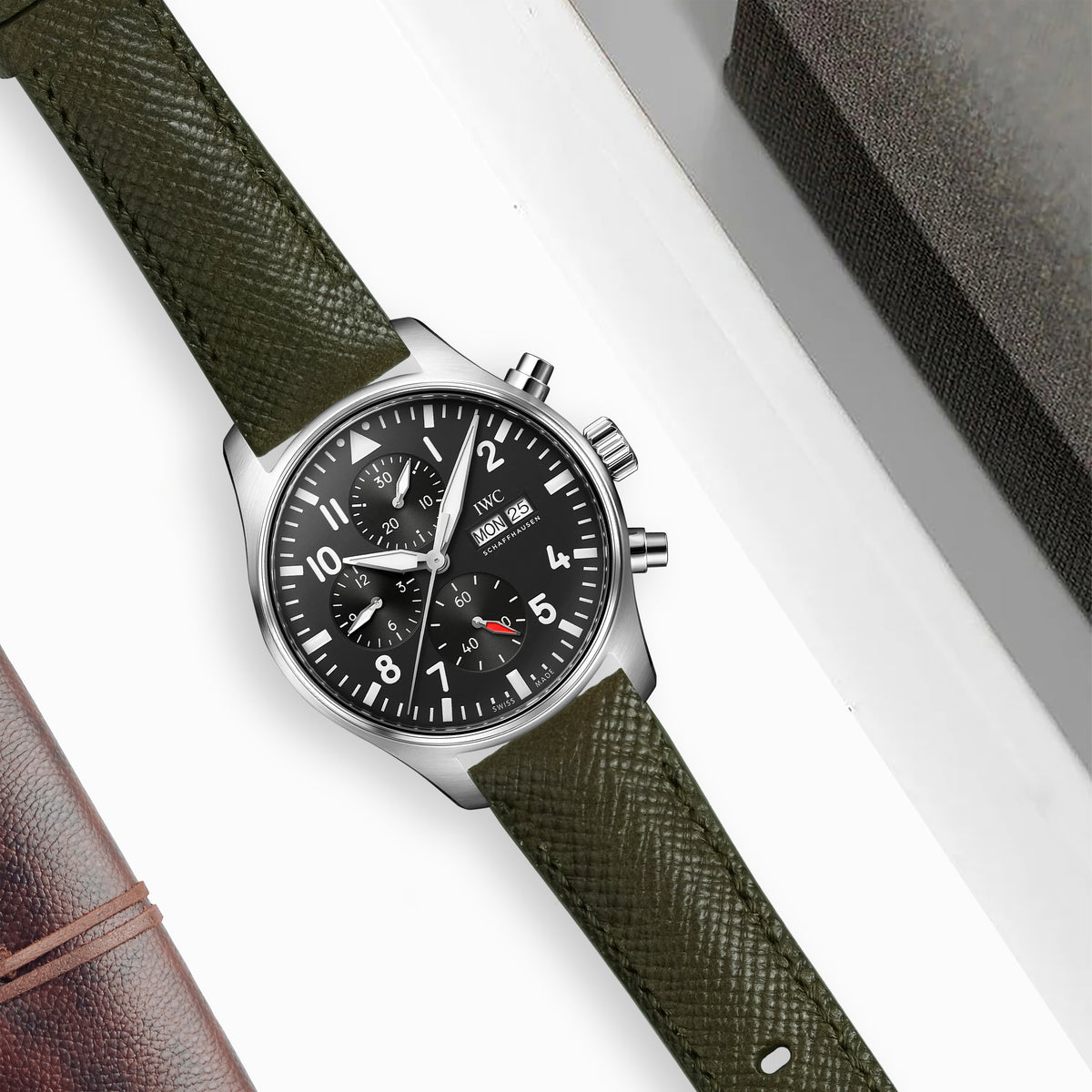 IWC Easx Change Straps - Patron Olive – Liger Straps
