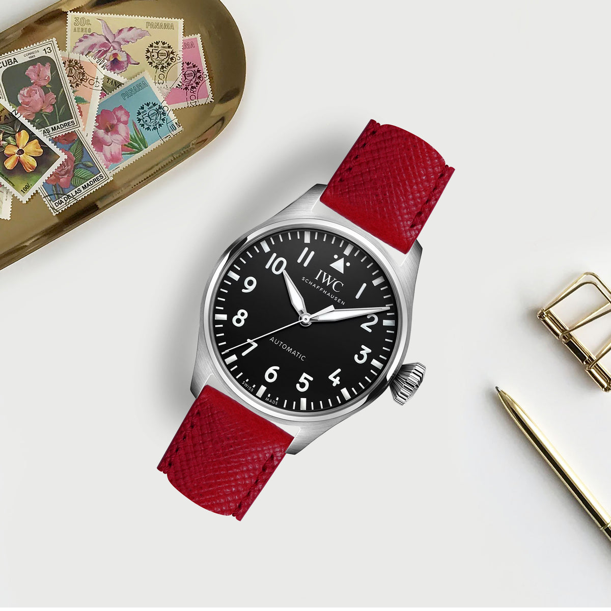 IWC Pilot Straps - Patron Red – Liger Straps