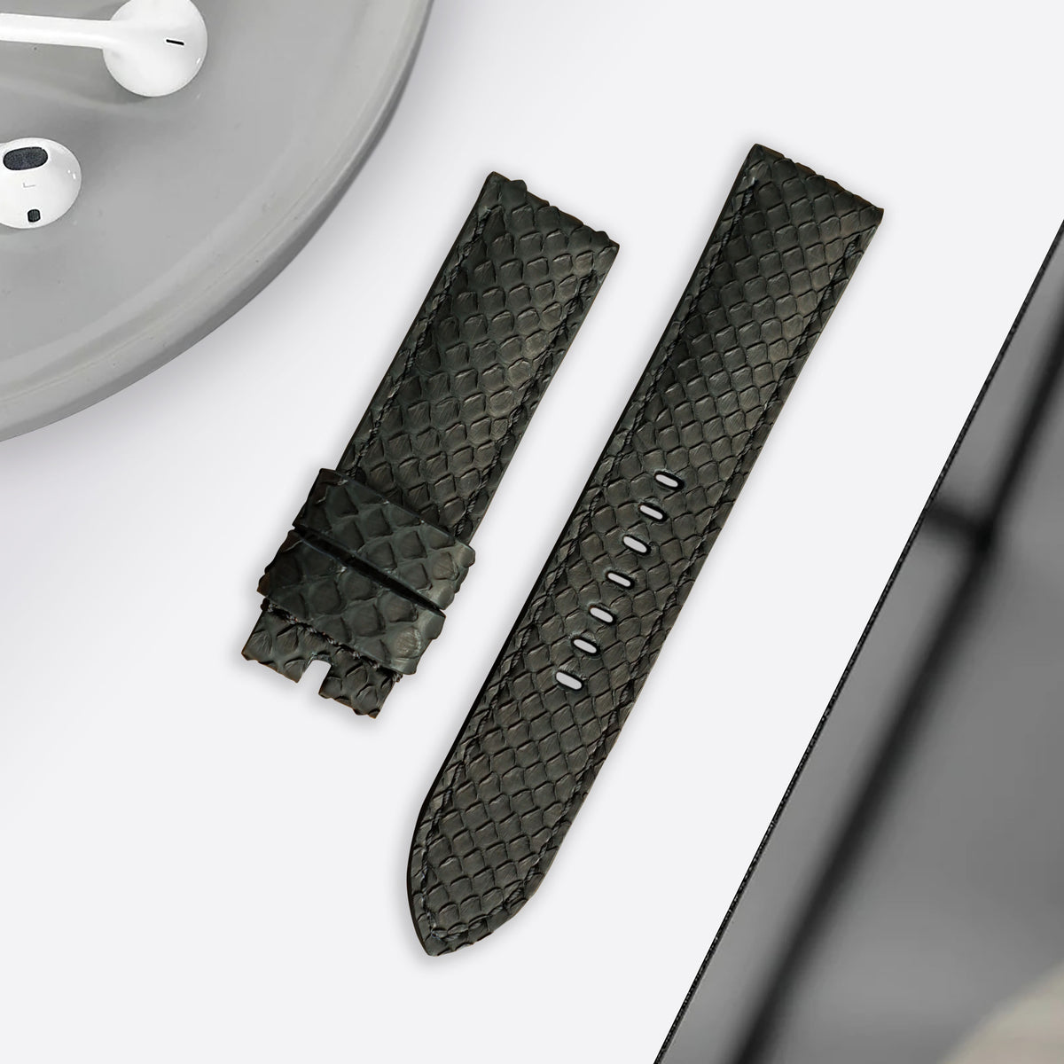 Omega Dark Side The Moon Straps - Python Black – Liger Straps