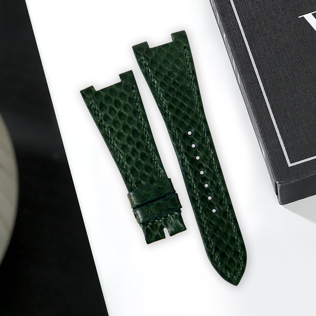 Patek Nautilus Straps - Python Dark Green – Liger Straps