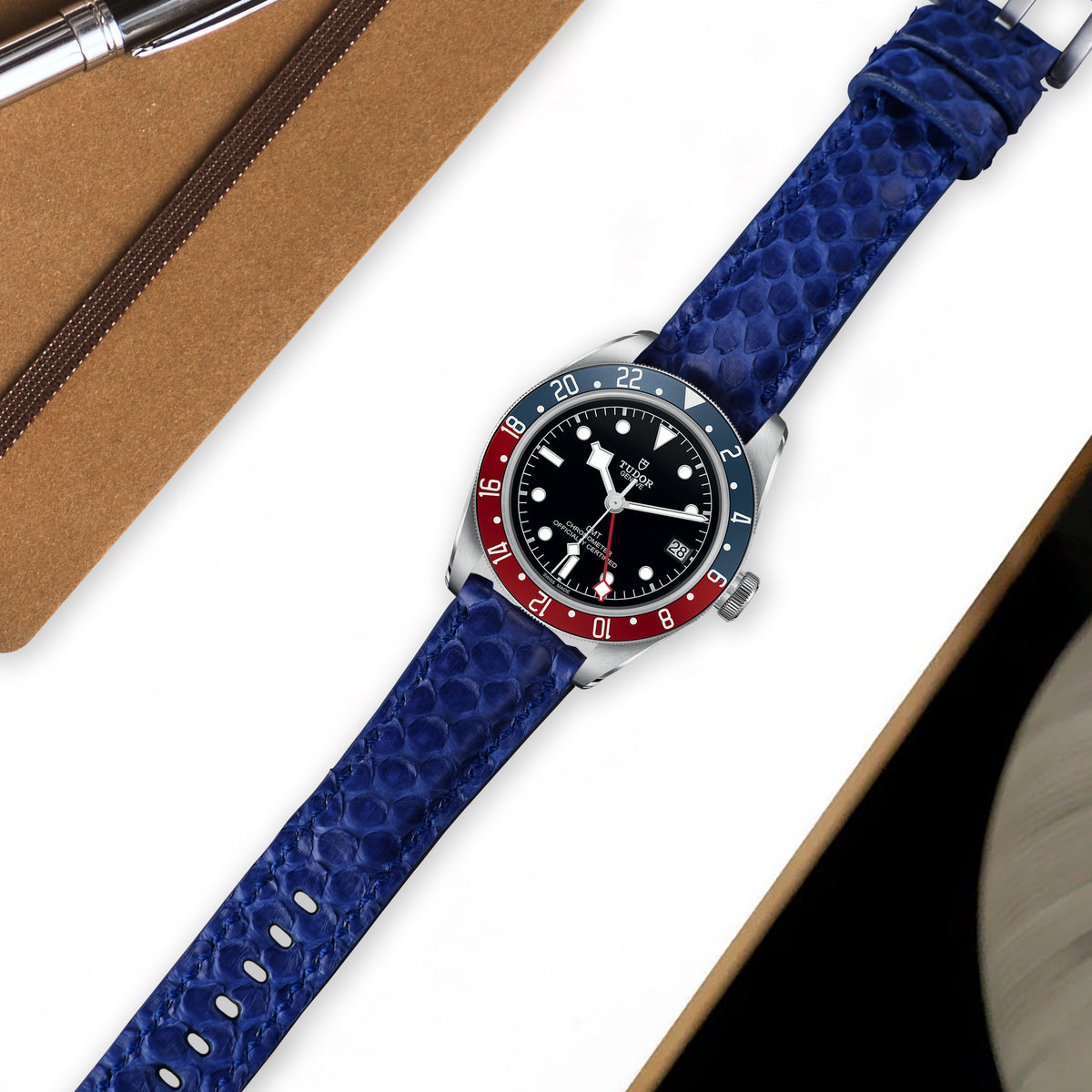 Tudor Blackbay GMT Straps - Python Navy Blue – Liger Straps