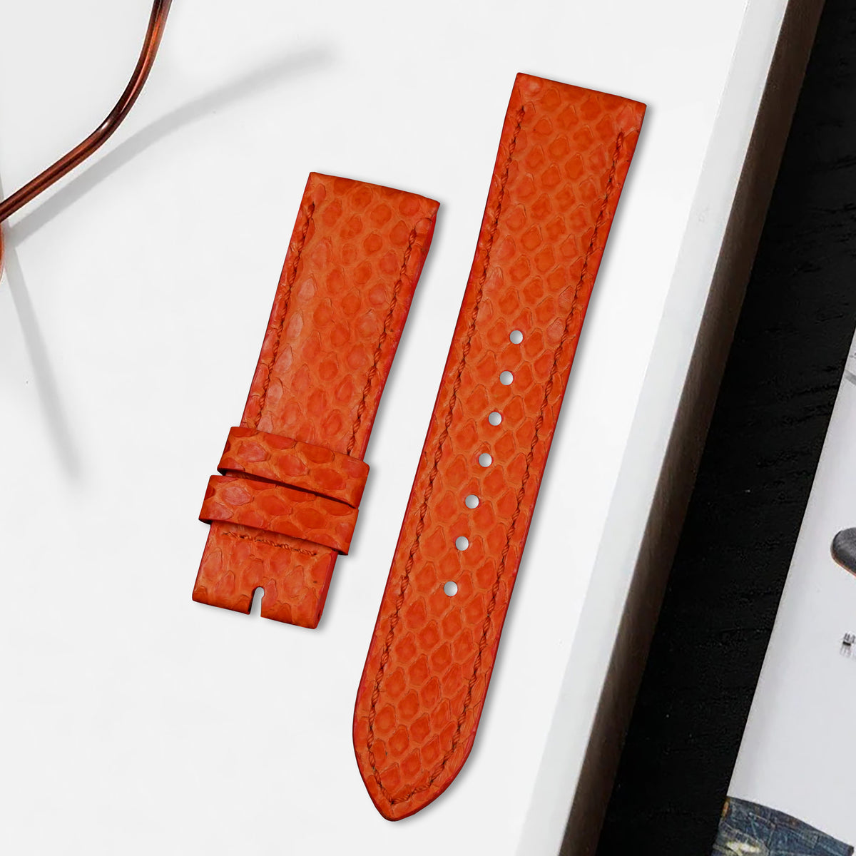 Python Orange – Liger Straps