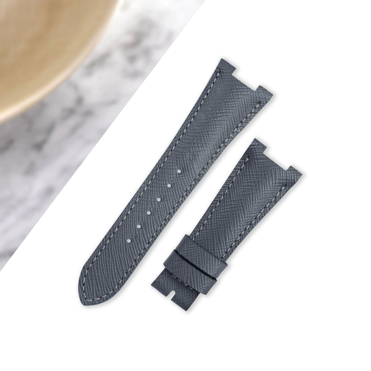 Patek Nautilus Straps - Saffiano Dark Grey – Liger Straps