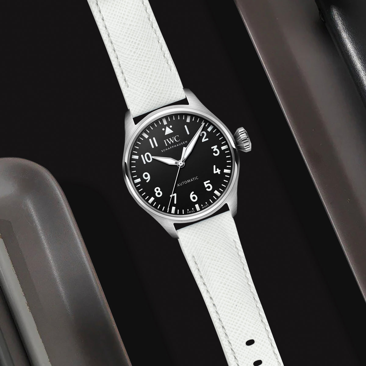 IWC Easx Change Straps - Saffiano White – Liger Straps