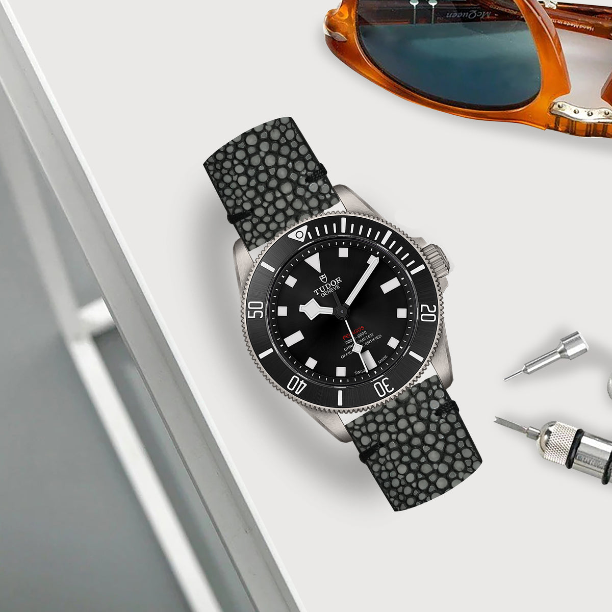 Tudor Pelagos Straps - Stingray Grey – Liger Straps
