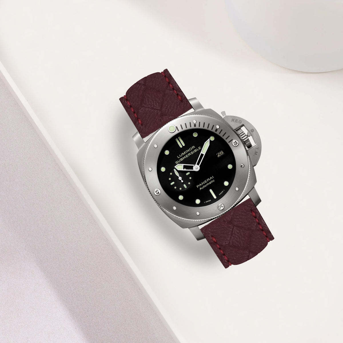 Panerai Submersible Straps - Venttega Wine – Liger Straps