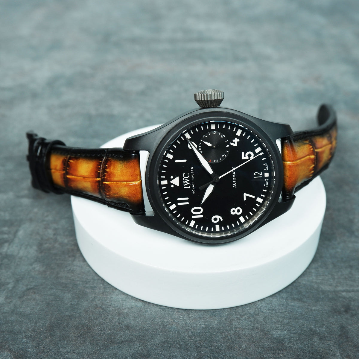 IWC Pilot Straps - Croco Feu – Liger Straps