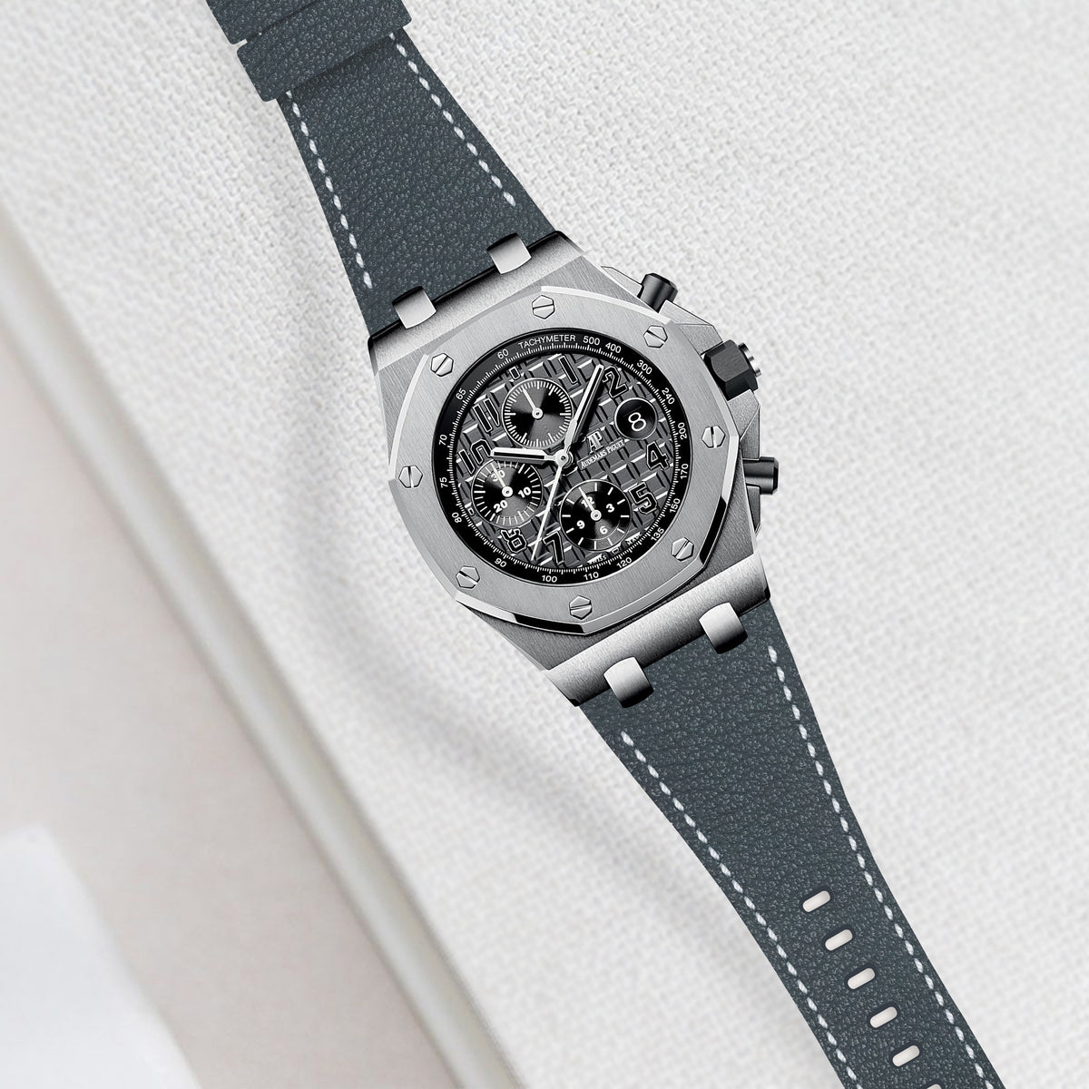 AP ROO 42mm Straps - AP Chevre Grey – Liger Straps