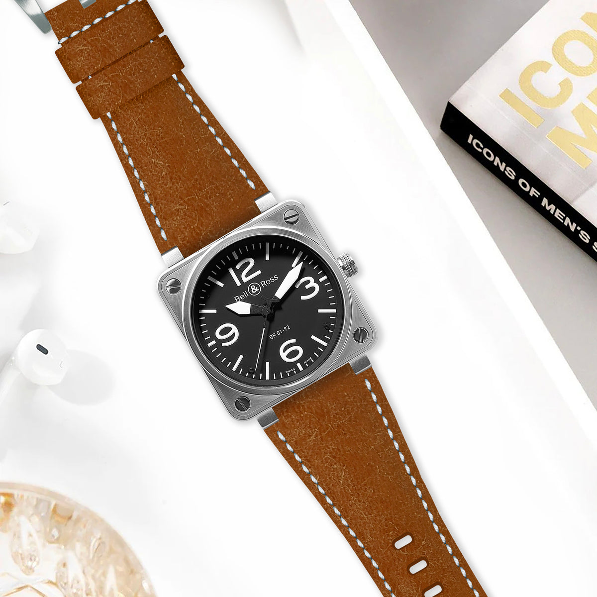 Bell Ross 01, 02, 03, BR X, BR S Straps - Diablo Brown – Liger Straps