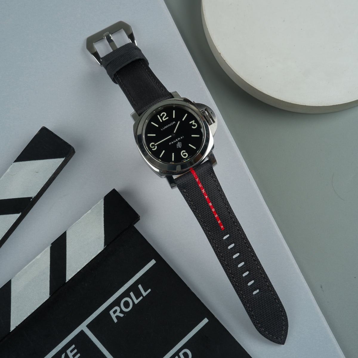 Panerai Luminor Straps - Canvas Grey Luna Rossa – Liger Straps