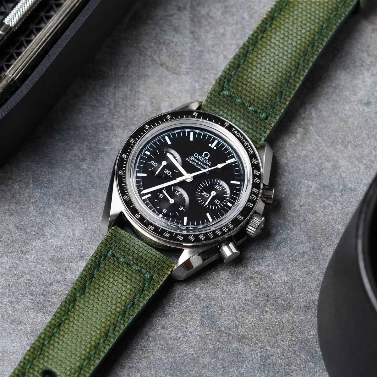 Omega Speedmaster Moonwatch Straps - Canvas Vintage Green – Liger Straps