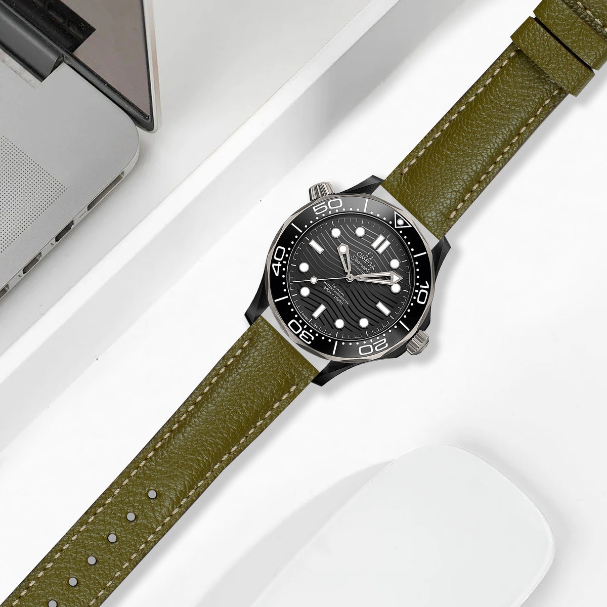 Omega Seamaster Diver 300m Straps - Chevre Army – Liger Straps