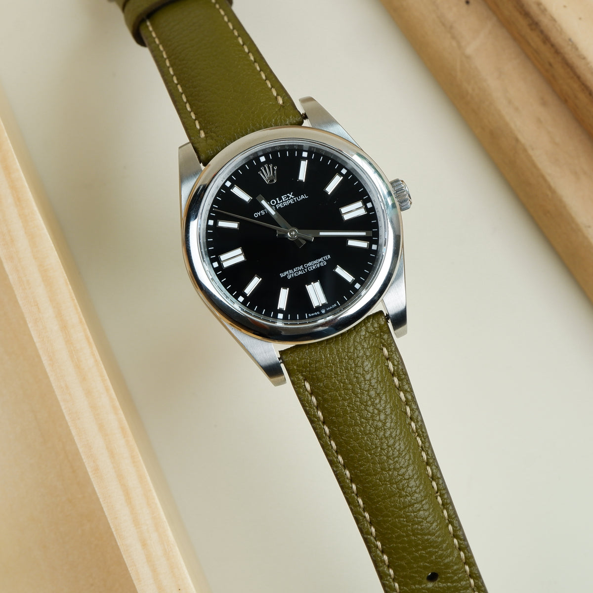 Rolex Oyster Perpetual Straps - Chevre Army – Liger Straps