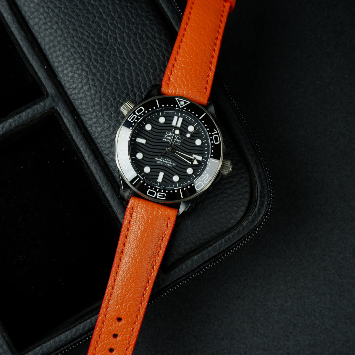 Omega Seamaster Diver 300m Straps - Chevre Orange – Liger Straps