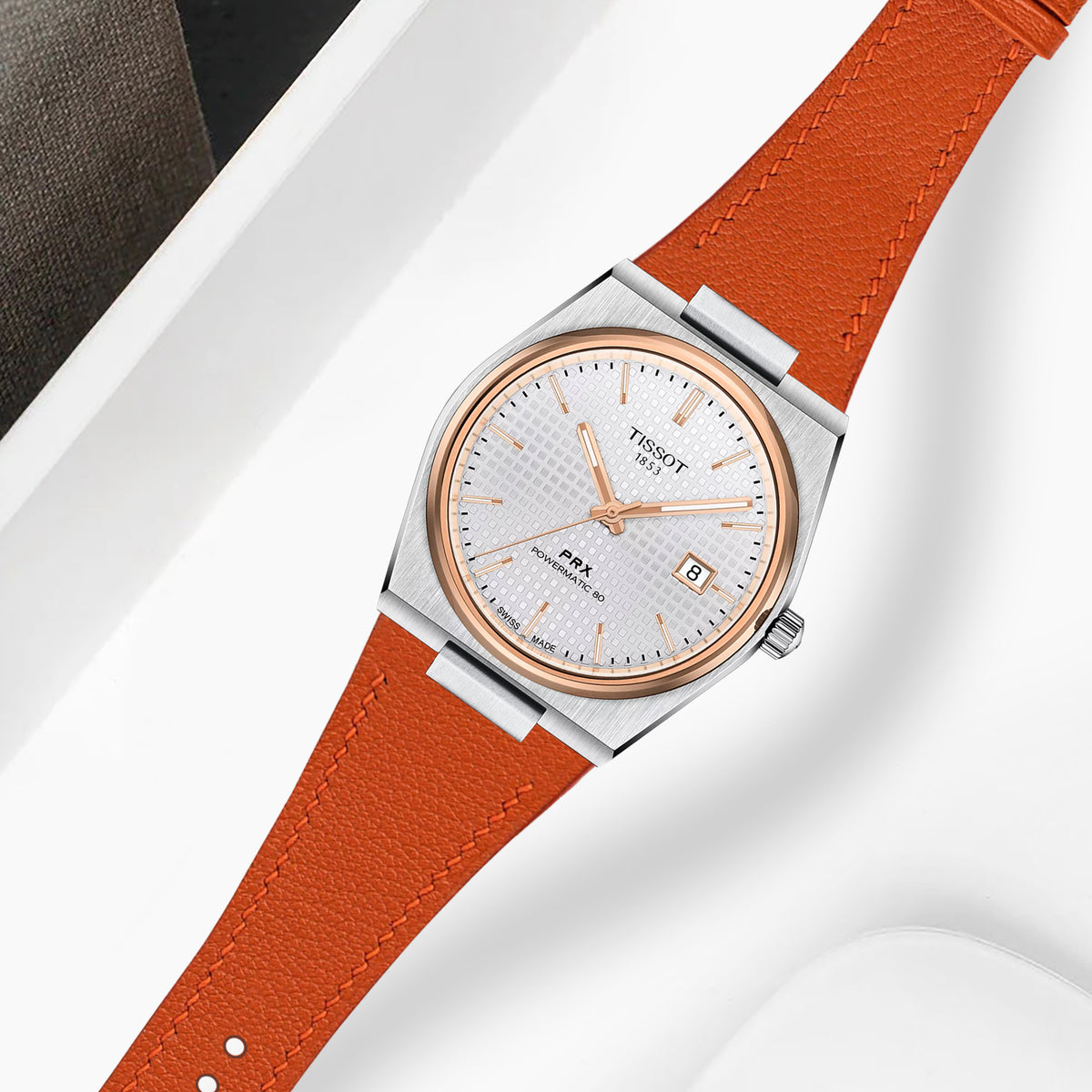 Tissot PRX Straps - Chevre Orange – Liger Straps