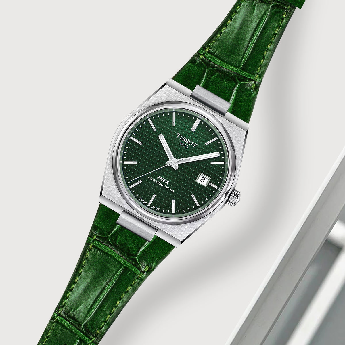Tissot PRX Straps - Croco British Green – Liger Straps