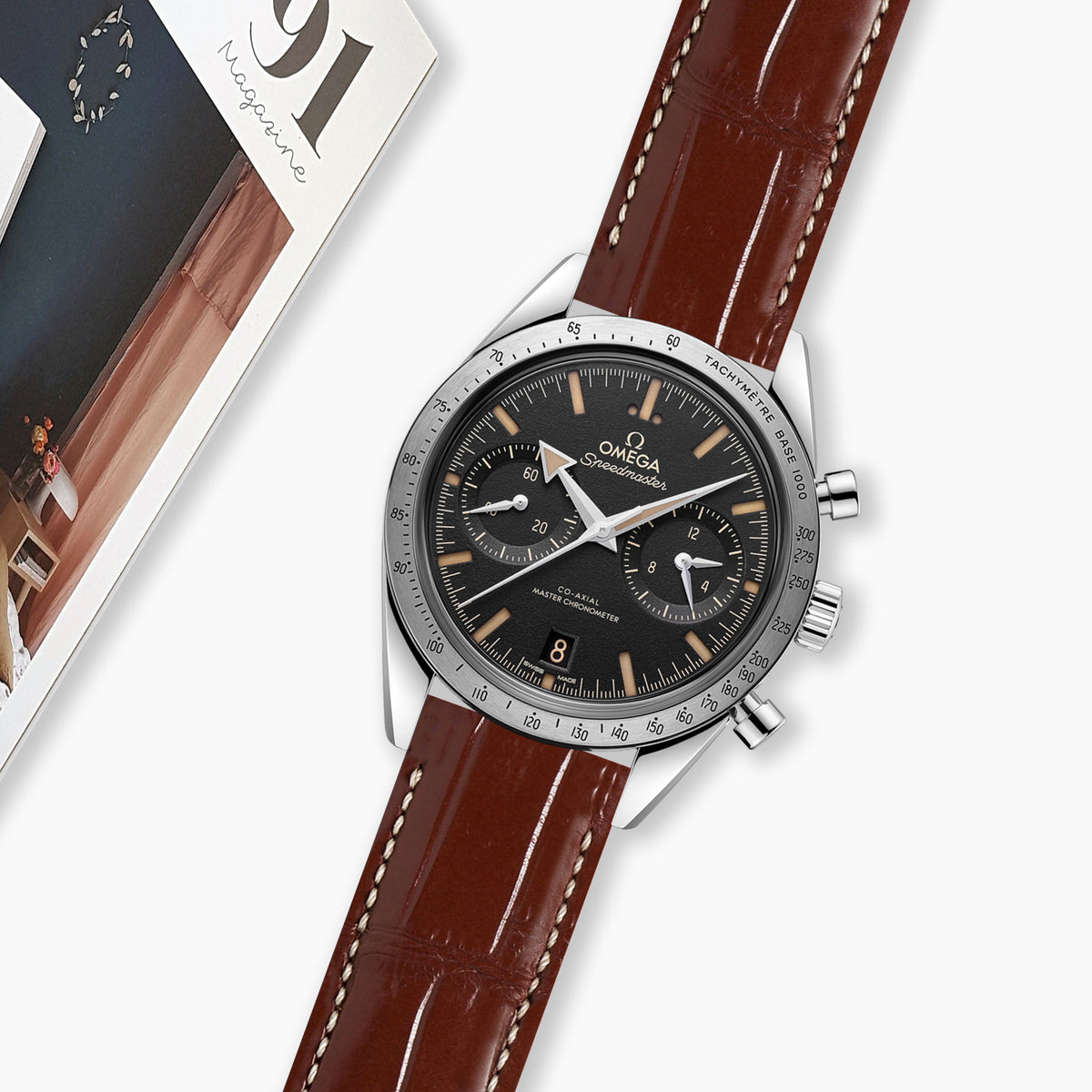 Omega Speedmaster Heritage Straps - Croco Brown – Liger Straps