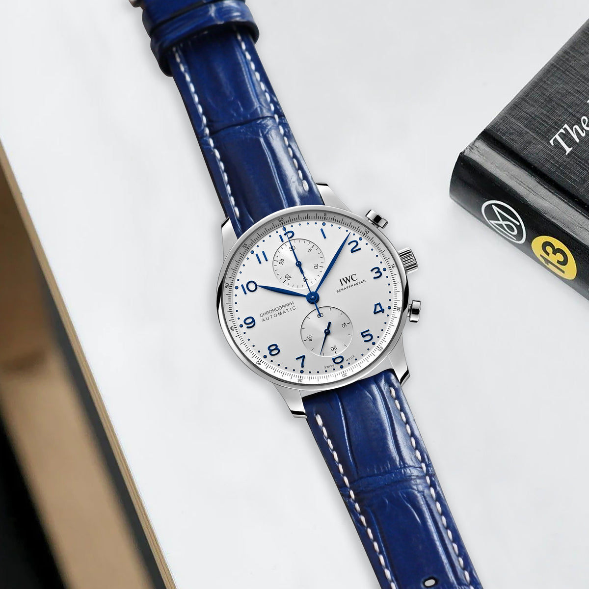 IWC Portugieser Straps - Croco Navy Blue – Liger Straps