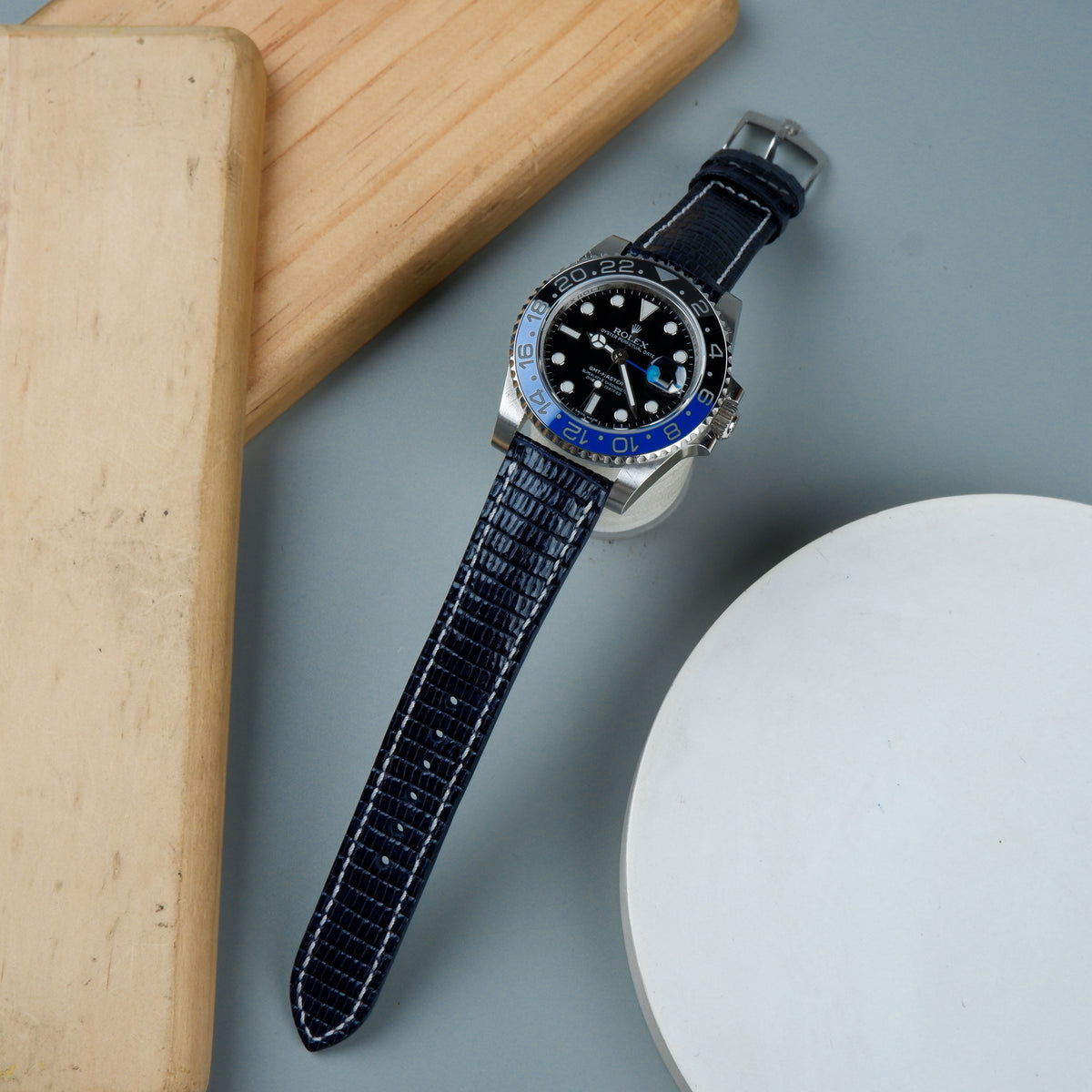 Rolex GMT Master II Batman Straps - Lizard Navy Blue – Liger Straps