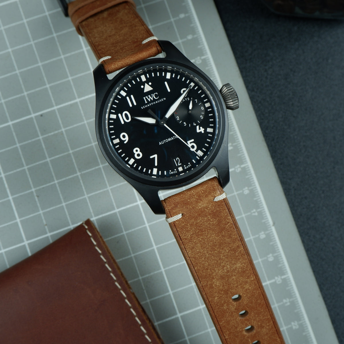 IWC Pilot Straps - Minimalist Diablo Brown – Liger Straps
