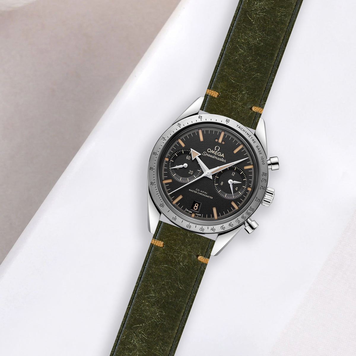 Omega Speedmaster Heritage Straps - Minimalist Diablo Olive – Liger Straps