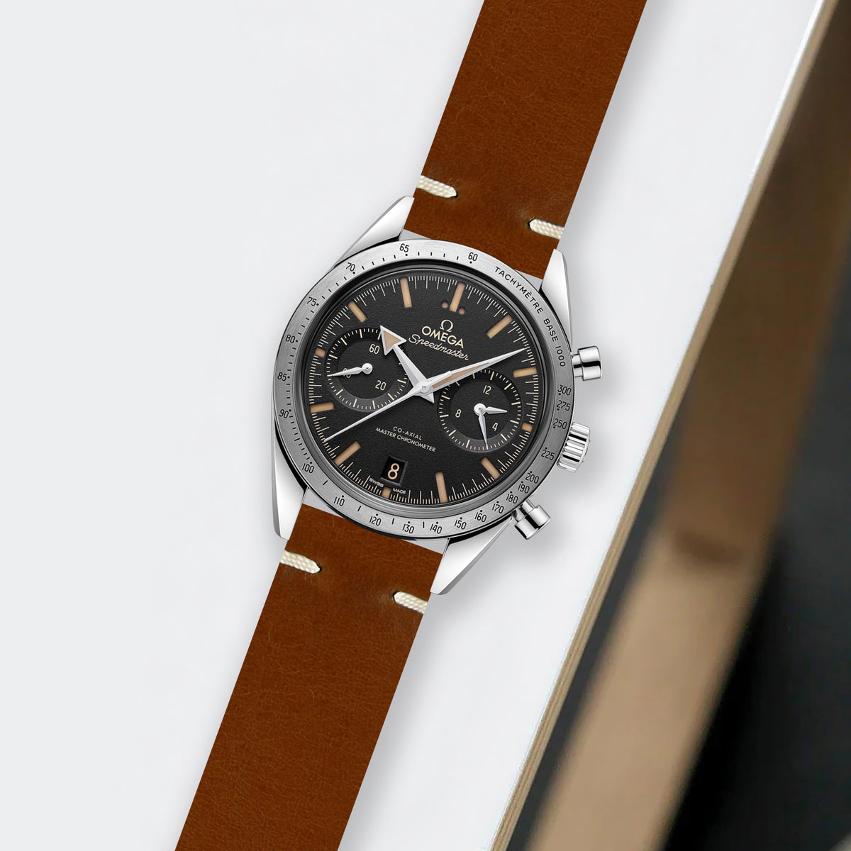 Omega Speedmaster Heritage Straps - Minimalist Ghachos Brown – Liger Straps