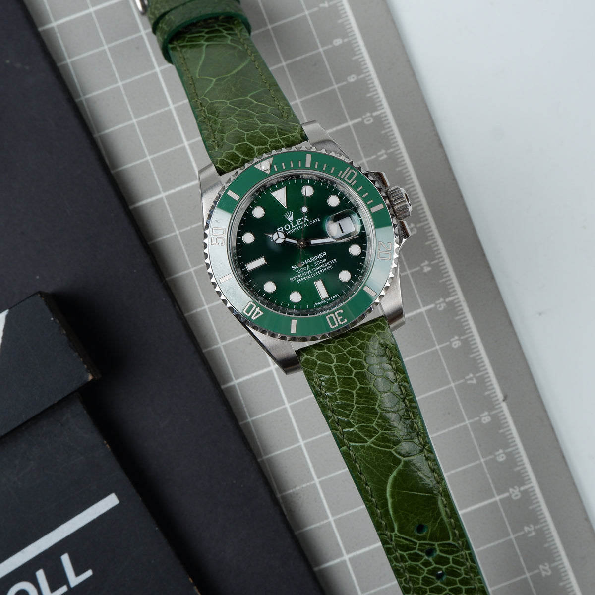 Rolex Submariner Green Hulk Straps - Ostrich Leg Cactus Green – Liger ...