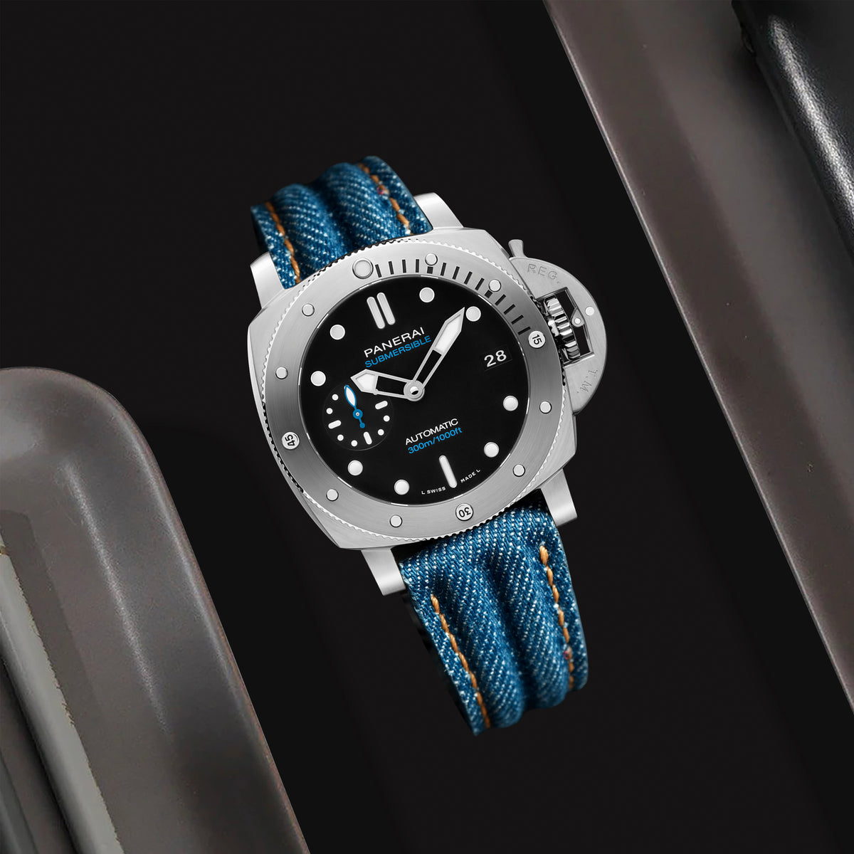 Panerai Submersible Straps - Phantom Denim – Liger Straps