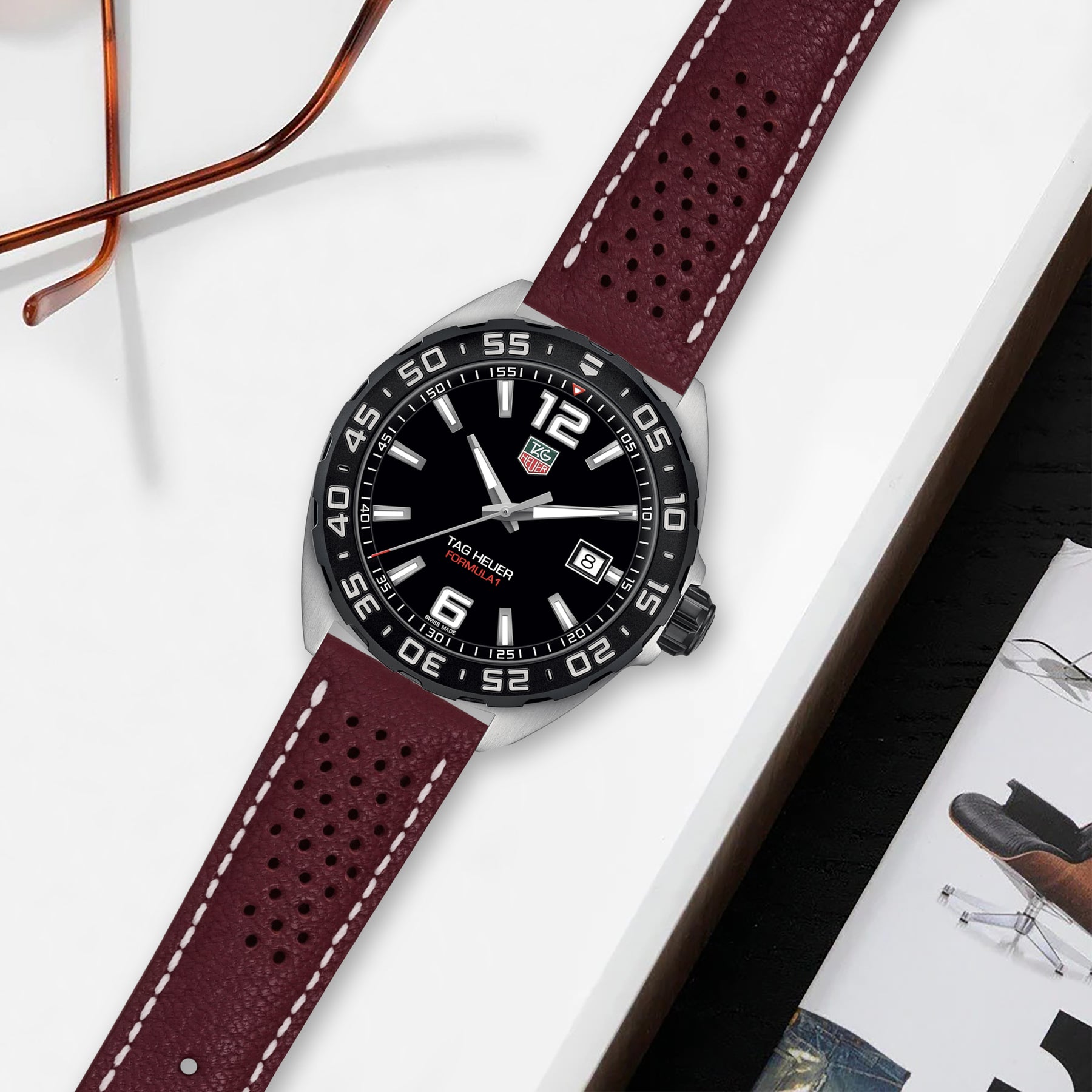 Tag Heuer Formula 1 Straps - Racing Bordeaux – Liger Straps