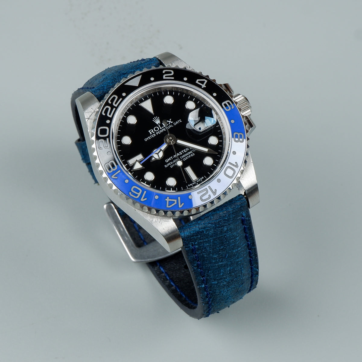 Rolex GMT Master II Batman Straps - Rocher Denim – Liger Straps