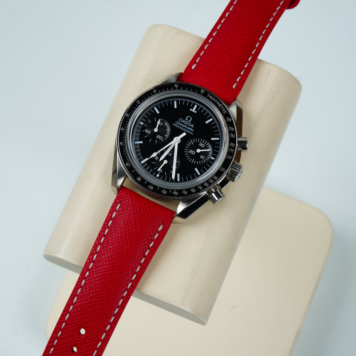 Omega Speedmaster Moonwatch Straps - Saffiano Red – Liger Straps
