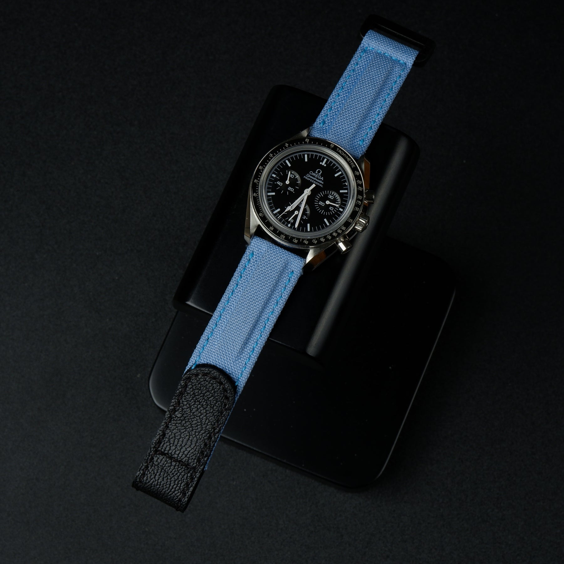 Omega Speedmaster Moonwatch Straps - Velcro Canvas Extreme Padded Sky ...