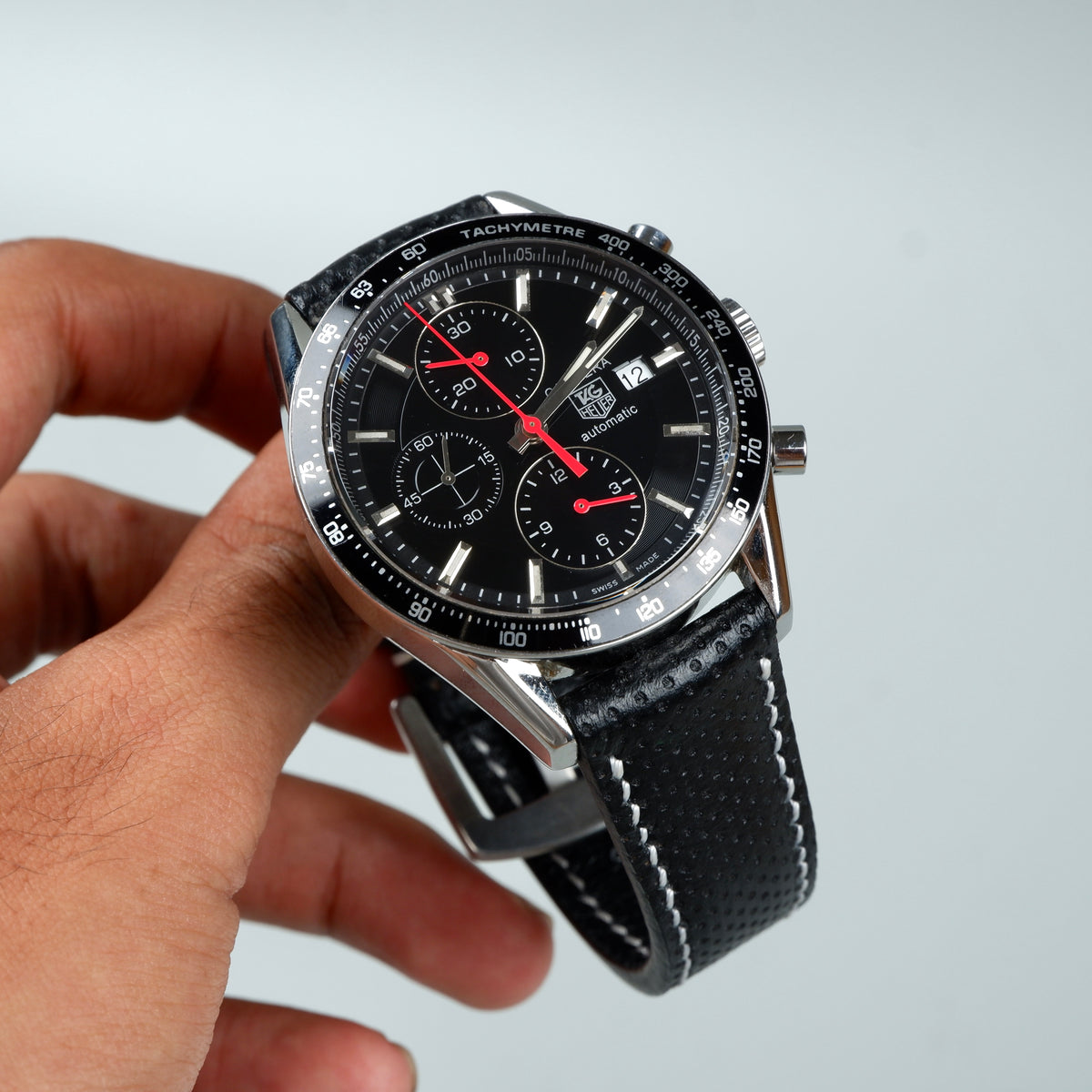 Tag Heuer Carrera Straps - Perforated Black – Liger Straps